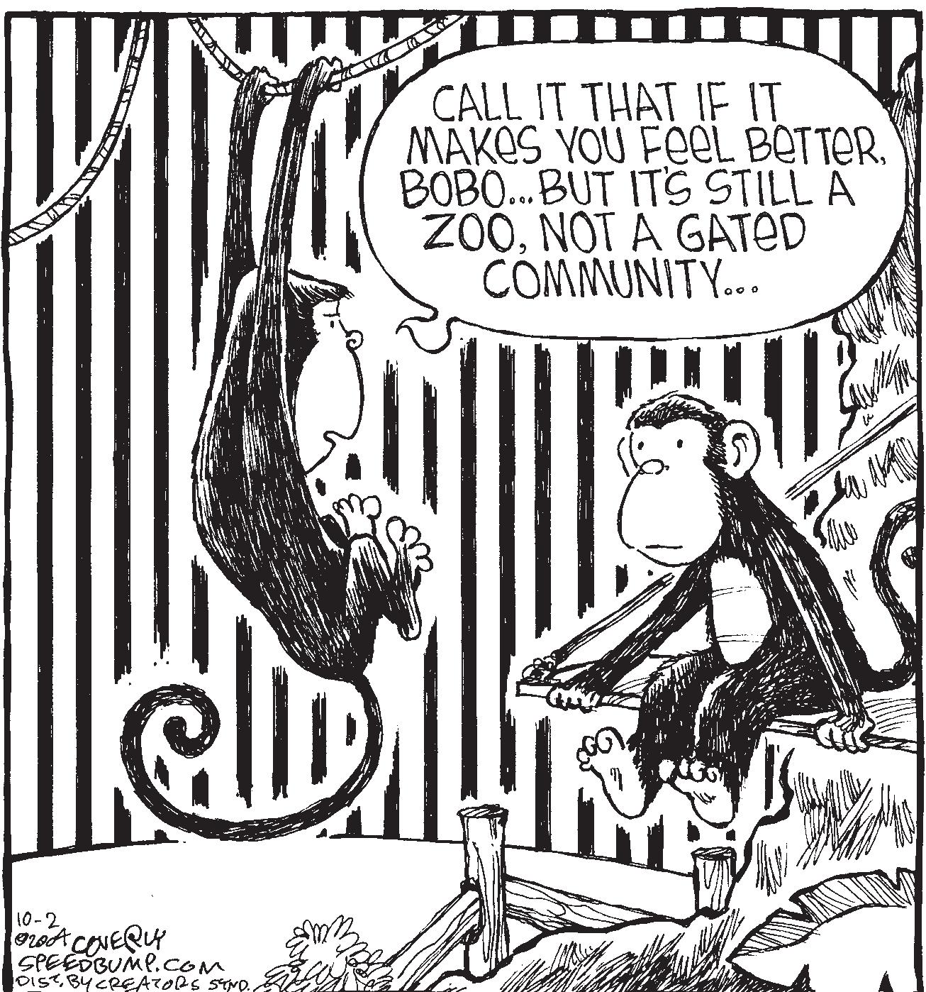 Speed bump © 2004 dave coverly. used with the permission of