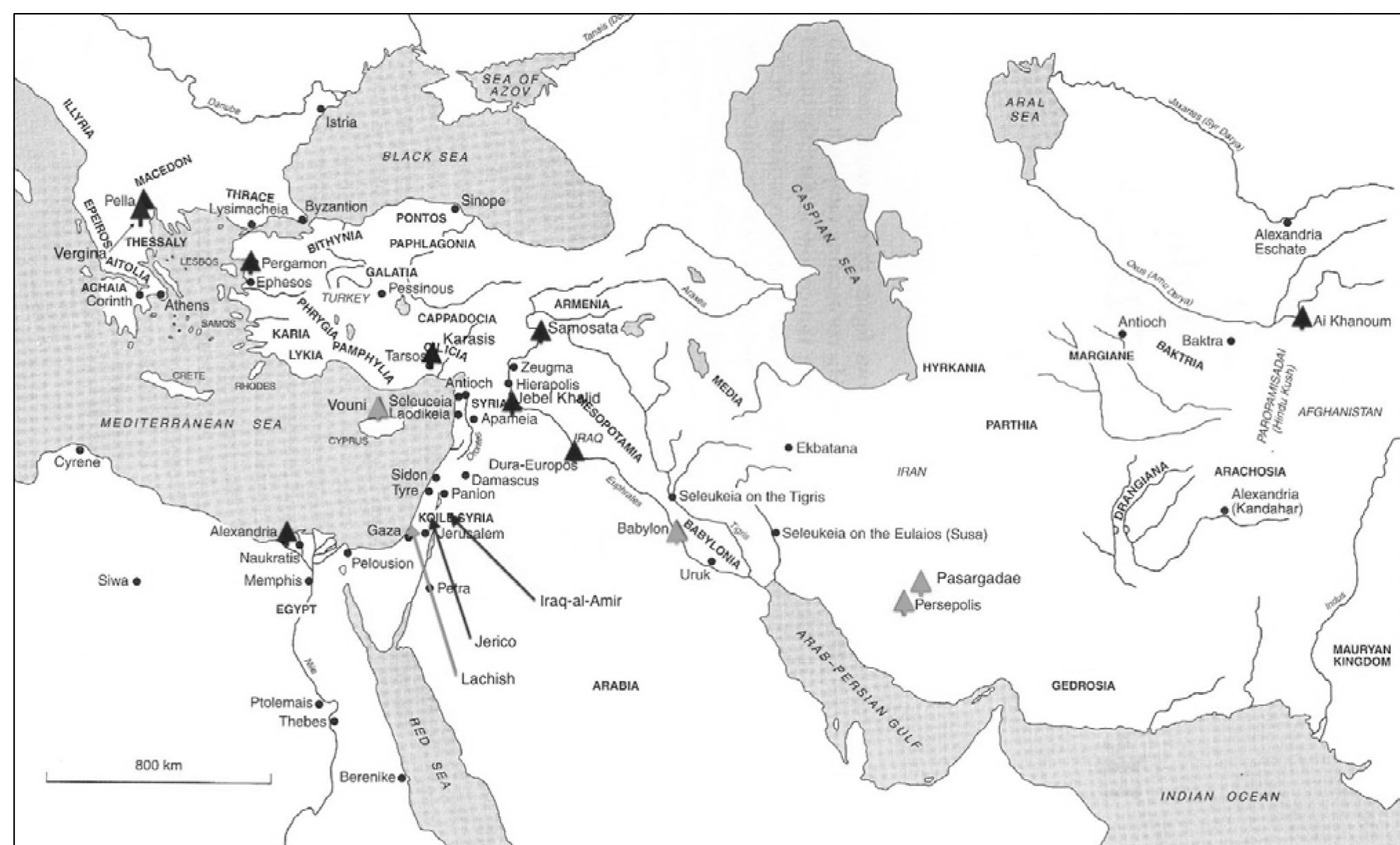 Map of the hellenistic world in c. 300 bc (fig. 2.1 in