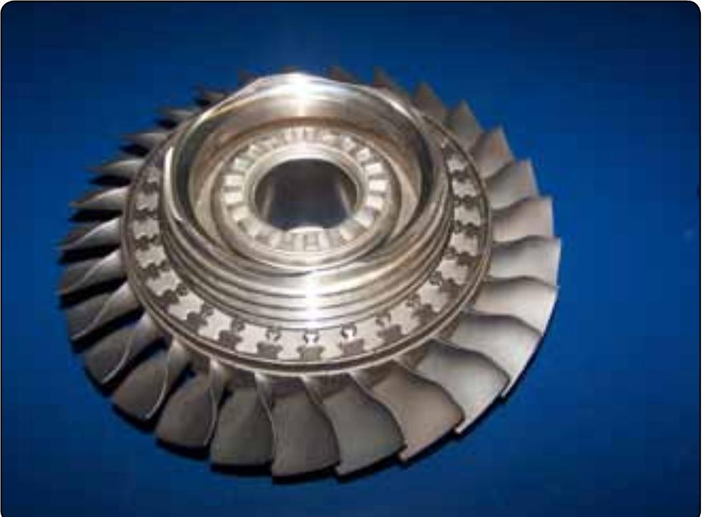 -60. turbine inlet guide vanes. figure 1-61. turbine blades.