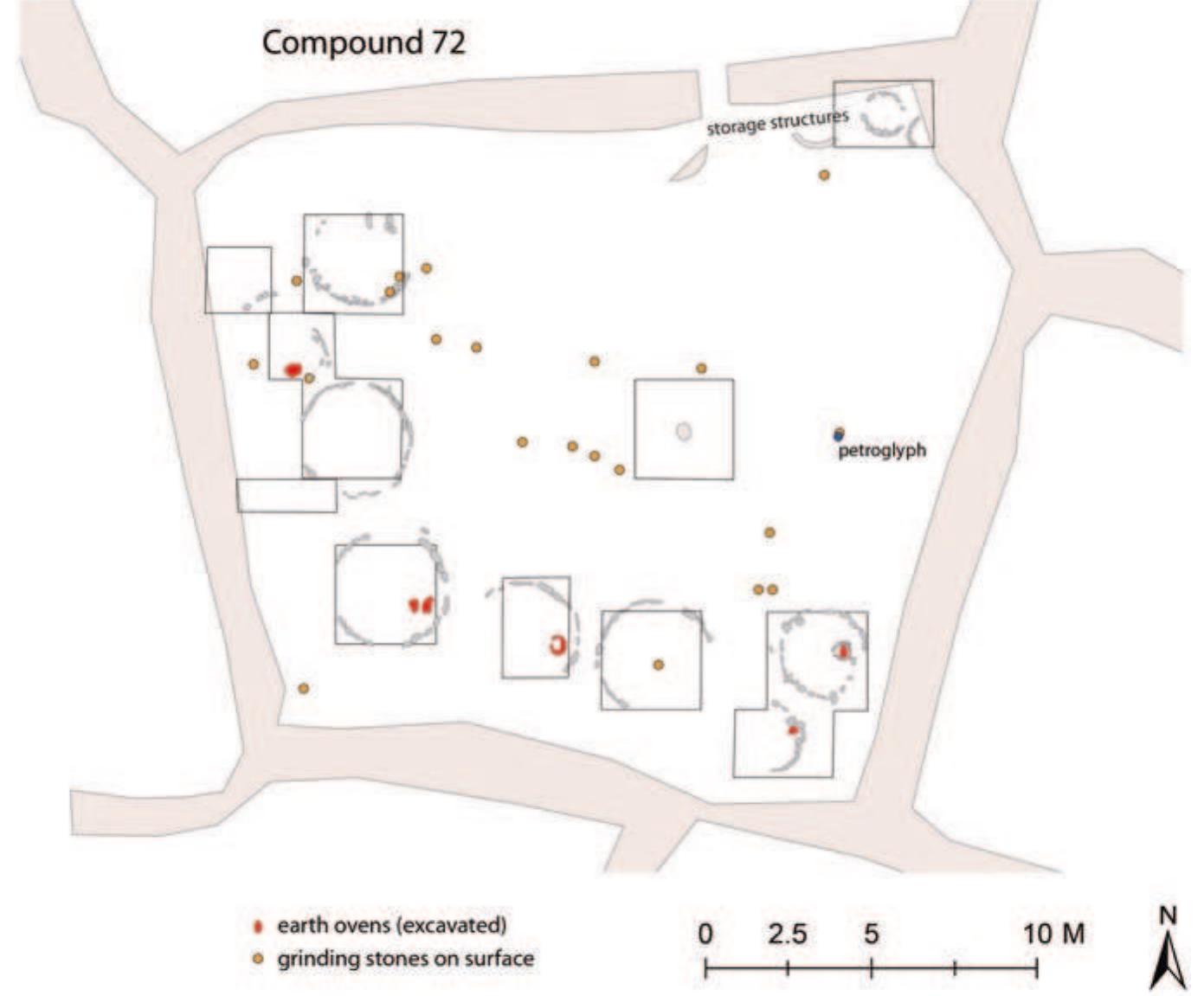 4 map of a typical compound at ayawiri, with storage