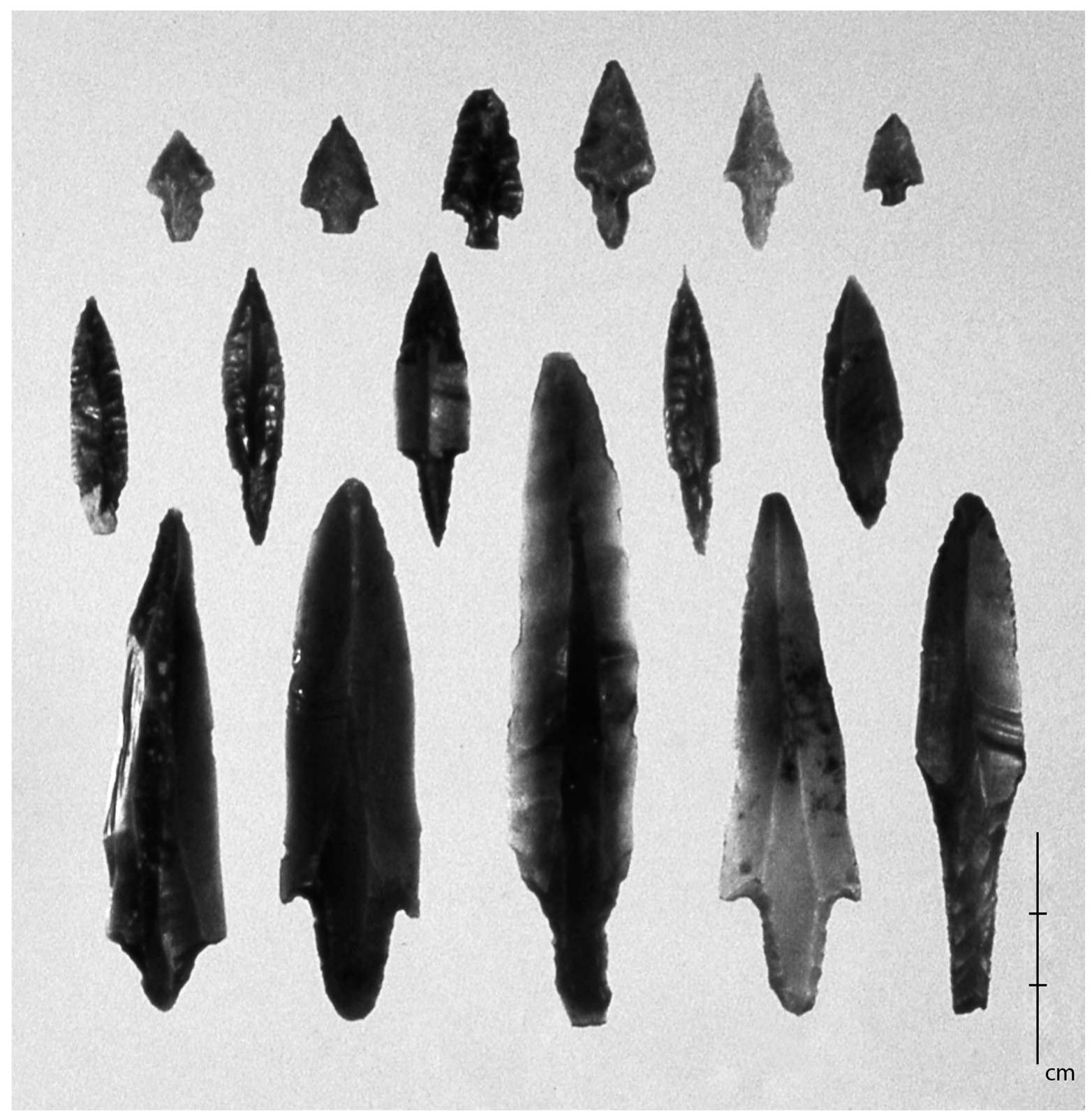 1.8. projectile points used for hunting wild animals. the