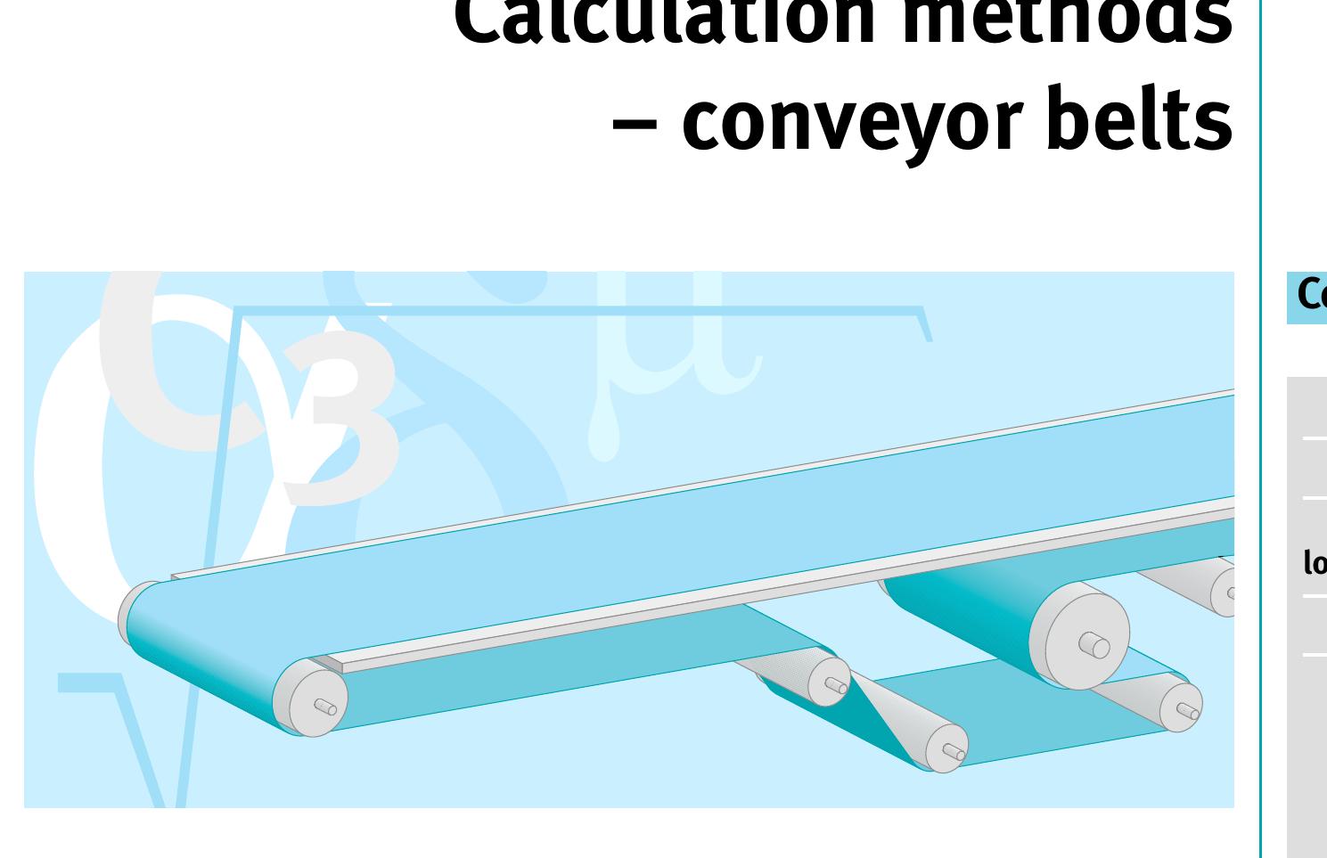 (PDF) Calculation methods – conveyor belts Content