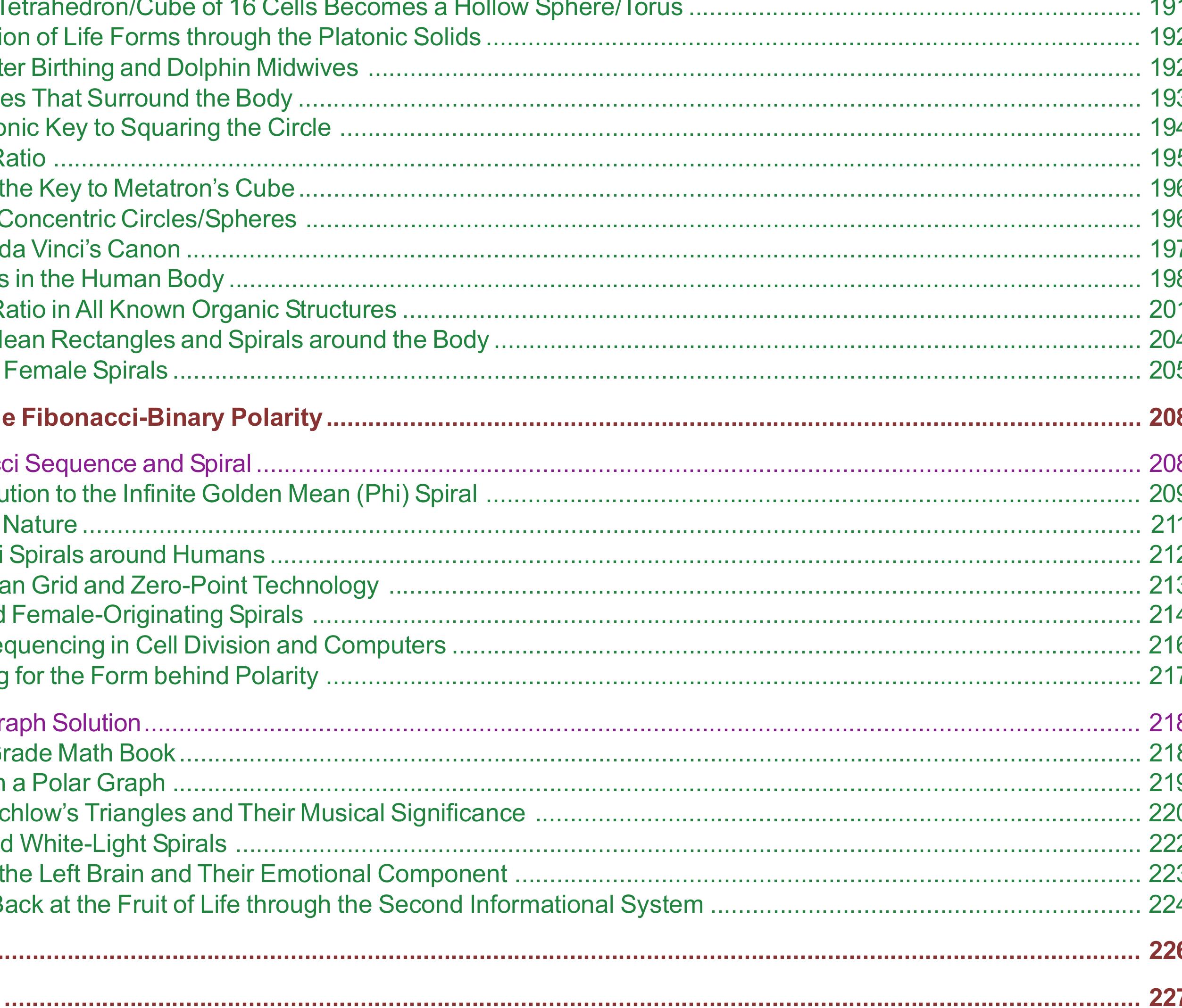 Table 7 - THE ANCIENT SECRET OF THE FLOWER OF LIFE VOLUME 1
