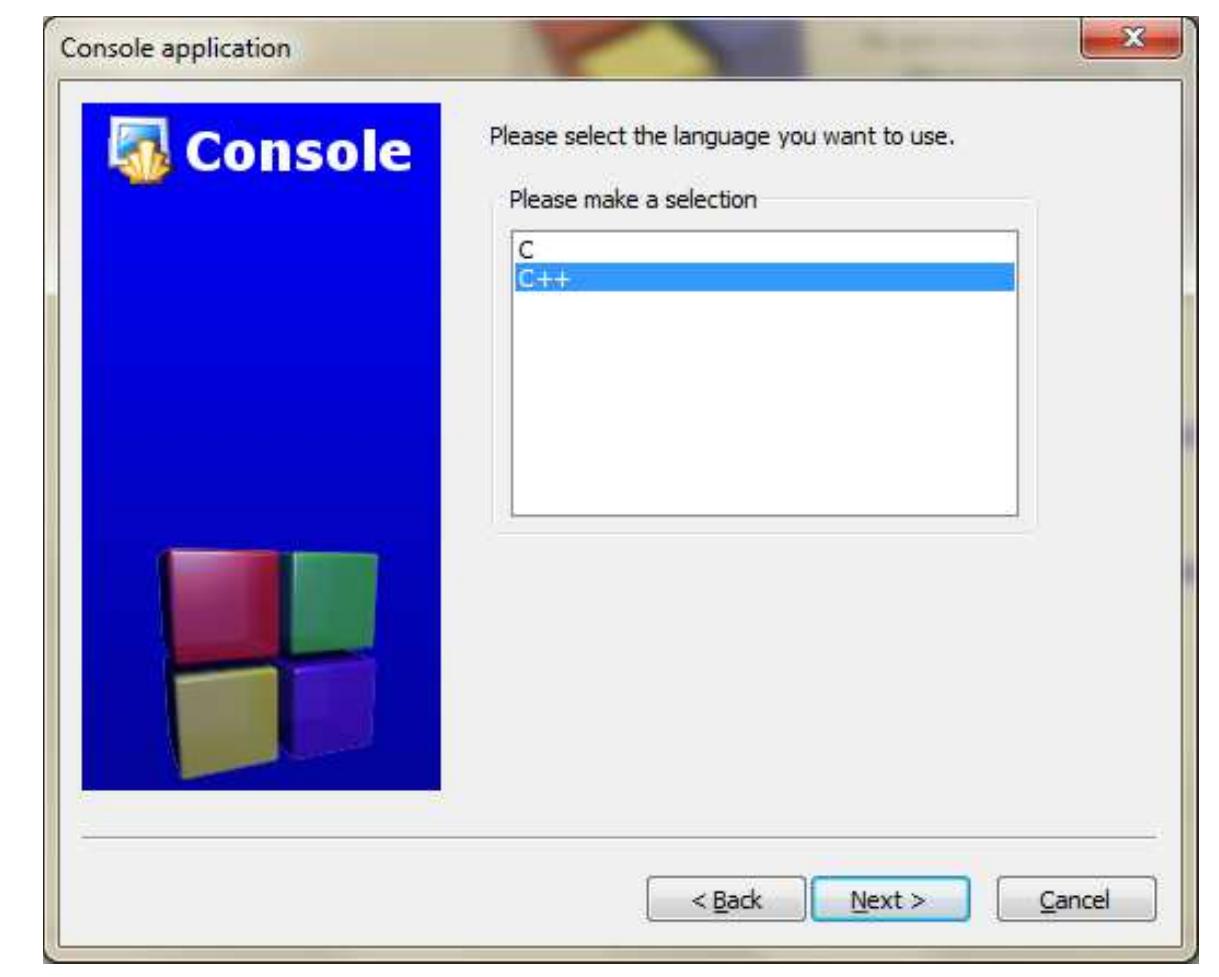 Selecting Language For The Project 0775