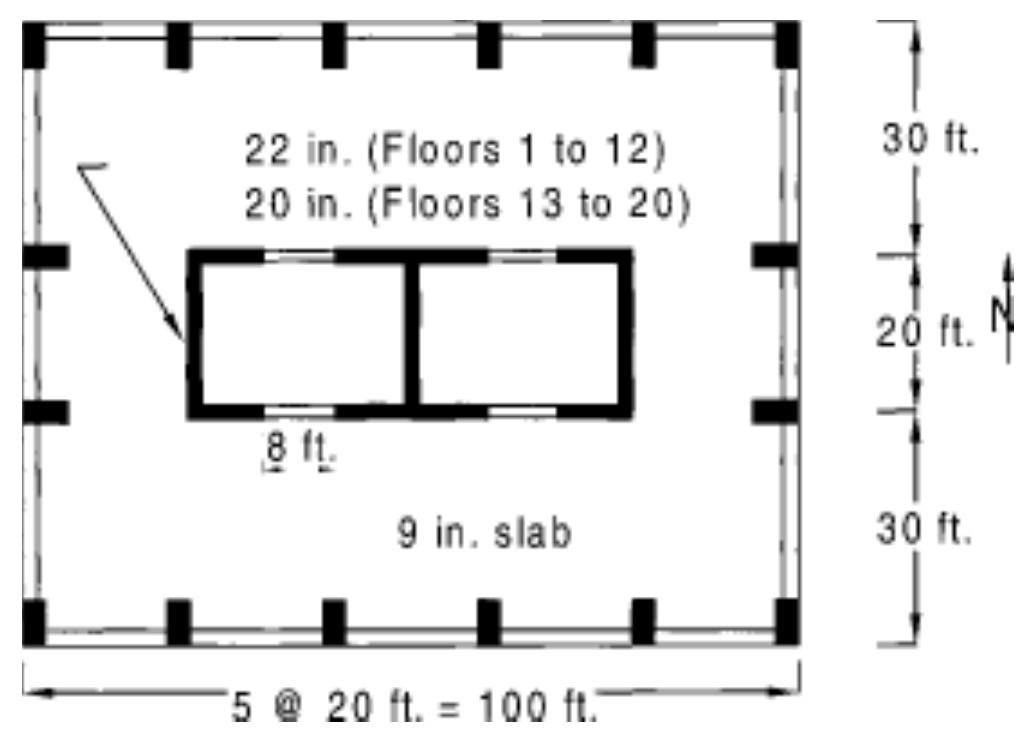 16 floor plan of example structure.