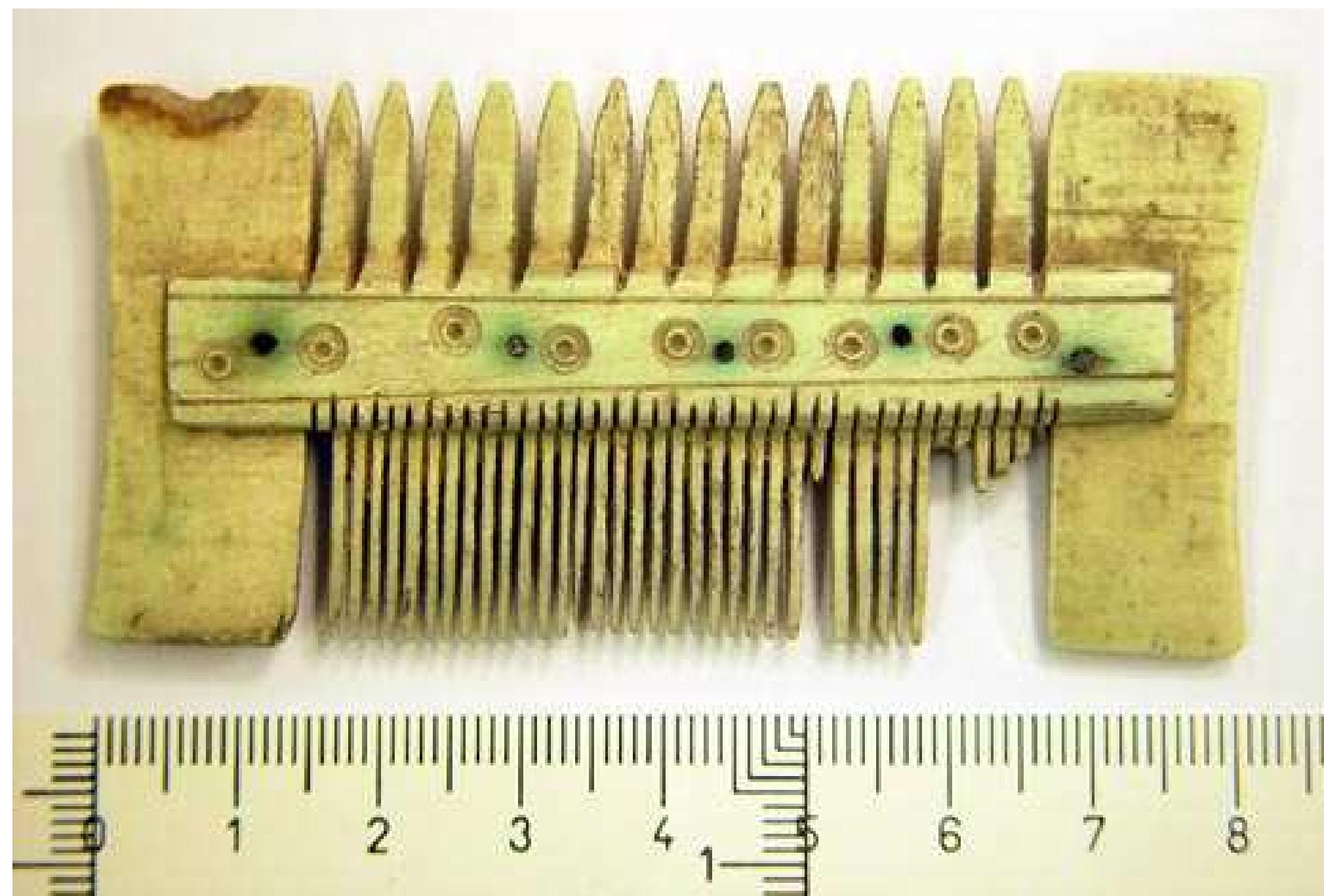 A well preserved composite double comb from the town of