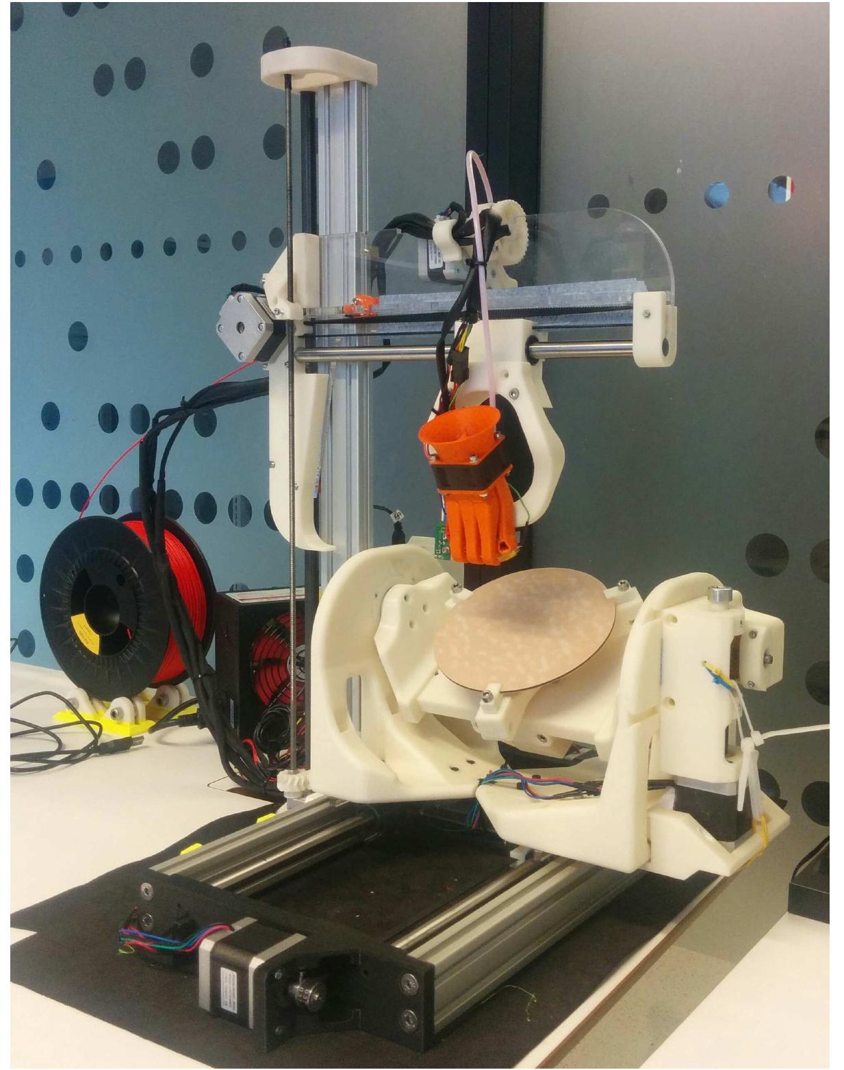 27: the second version of the 5-axis fdm printer. the result