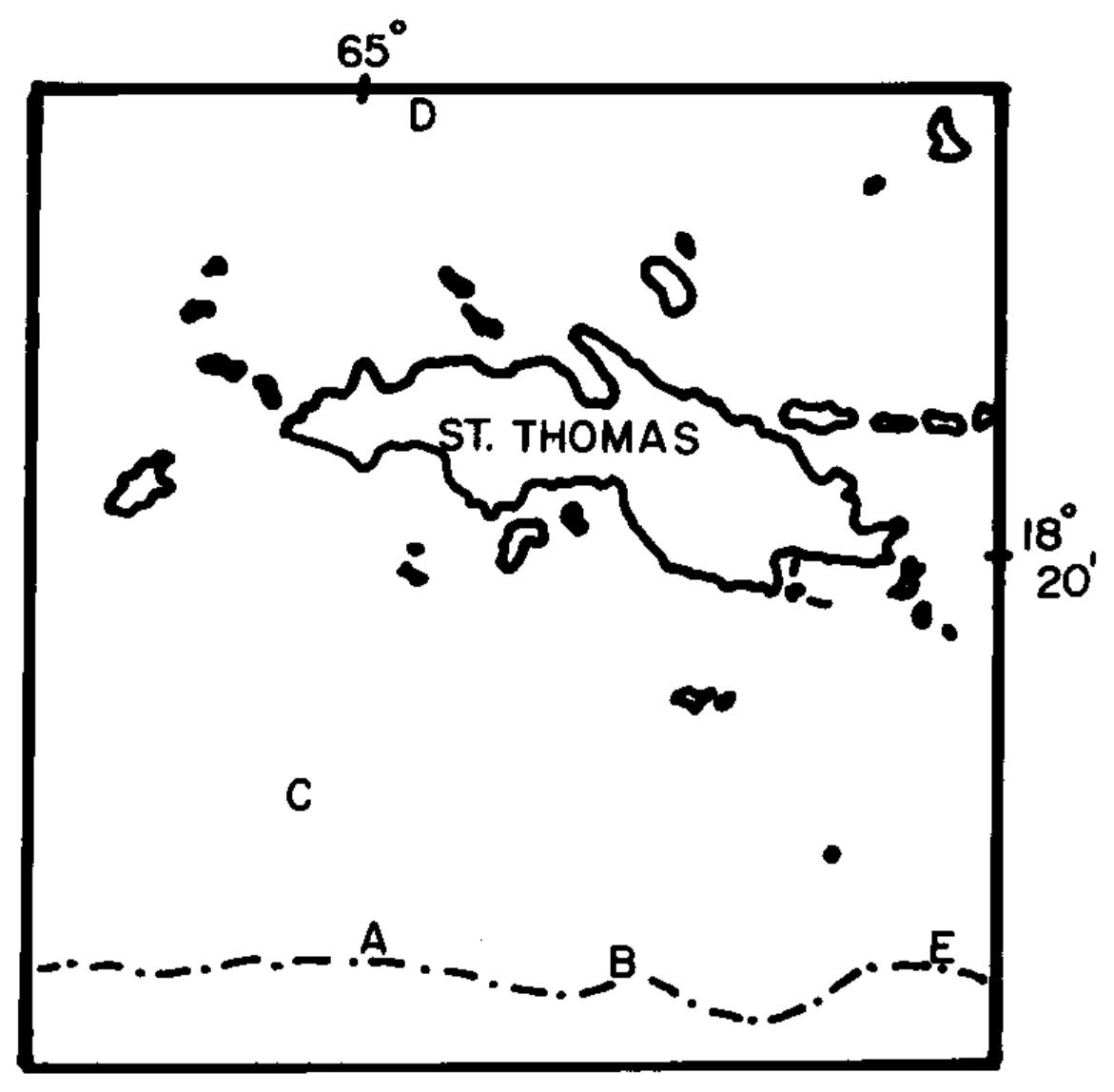 }. map of st. thomas, u.s. virgin islands, showing grouper
