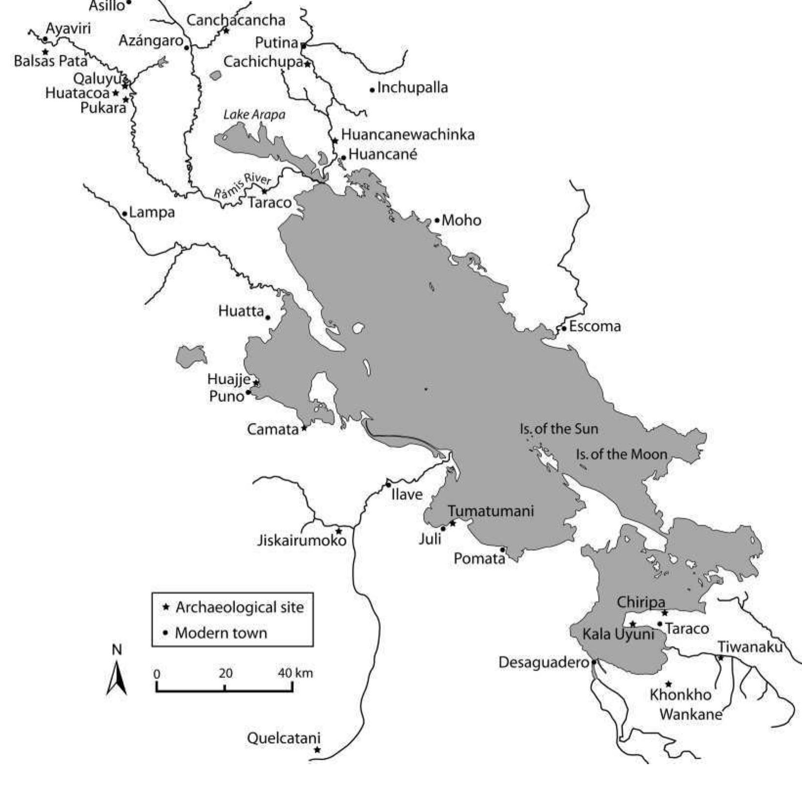 Map of the titicaca basin.