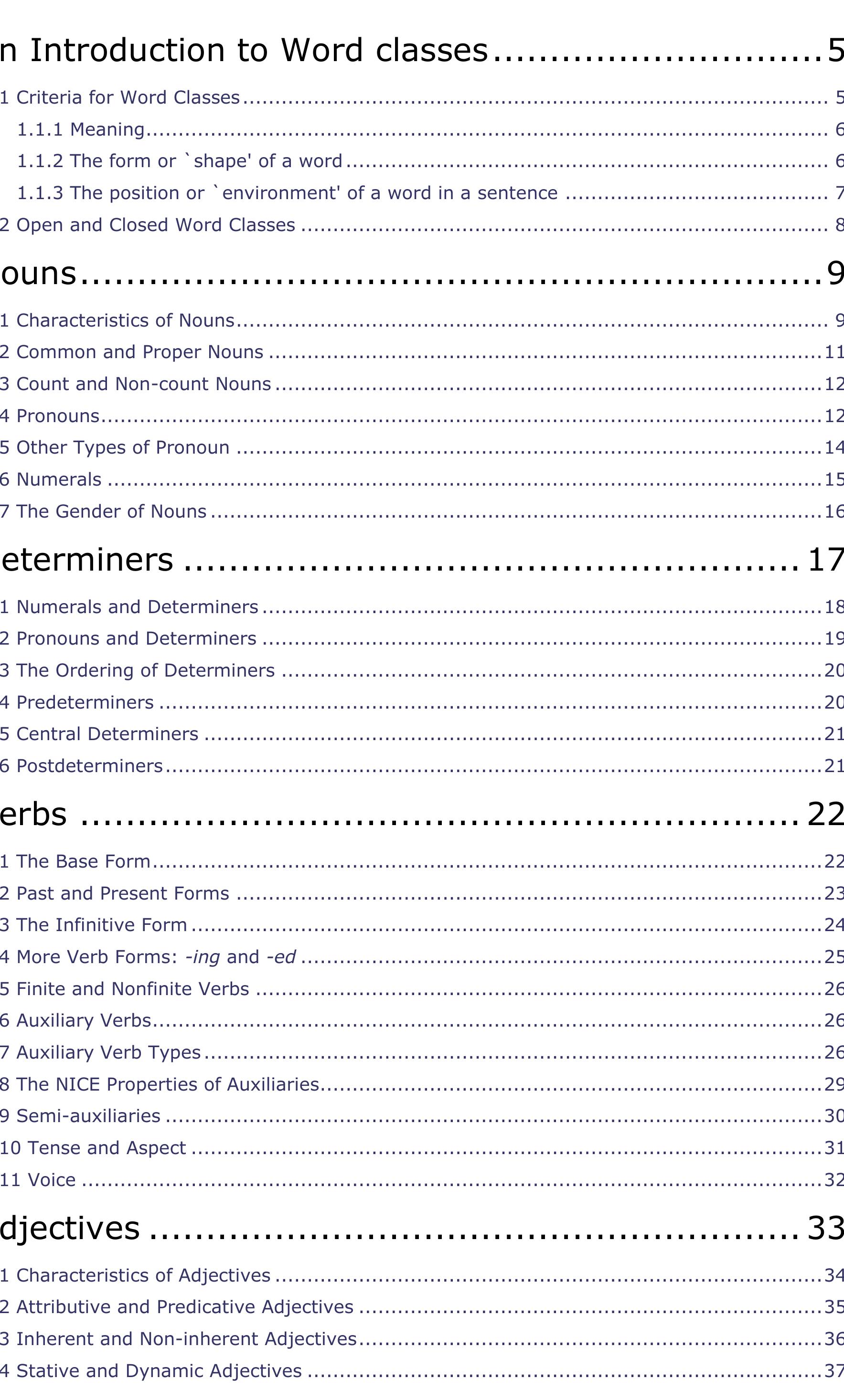 Table 1 - 1.1 Criteria for Word