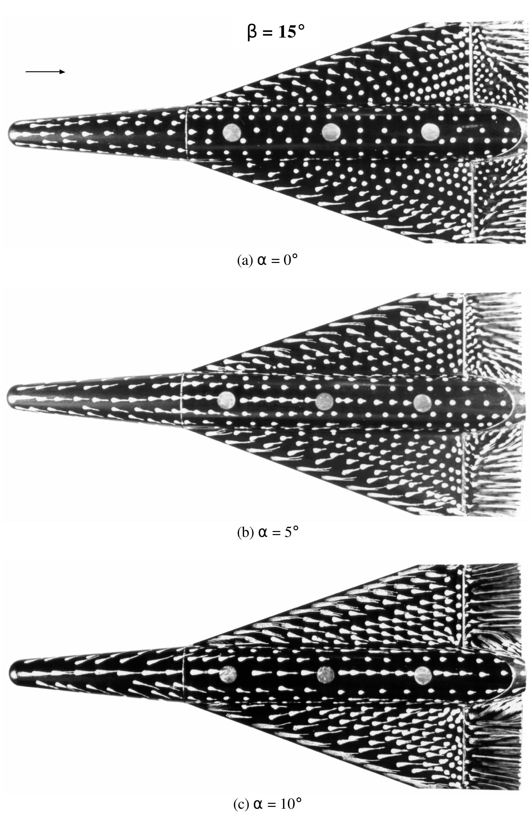 Oil-dot flow pictures showing reduction in the separated
