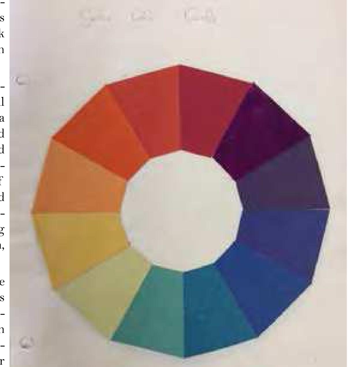 Barbara (bobbie) dreier, goethe color circle. cut and pasted