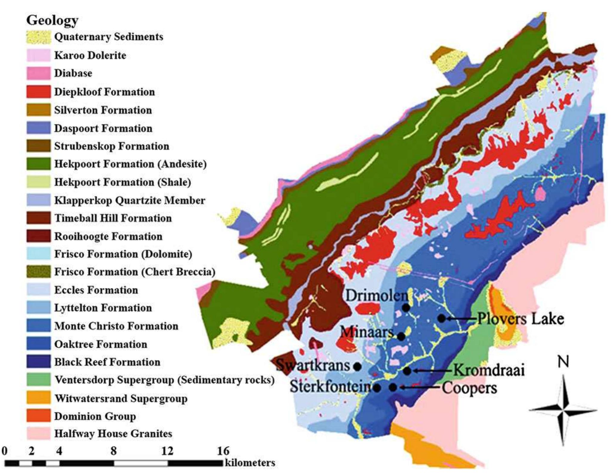 2 geological map of the cradle of humankind (adjusted from