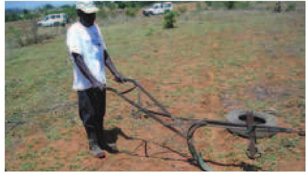 Ripper tine attached to plough beam ripping is a reduced