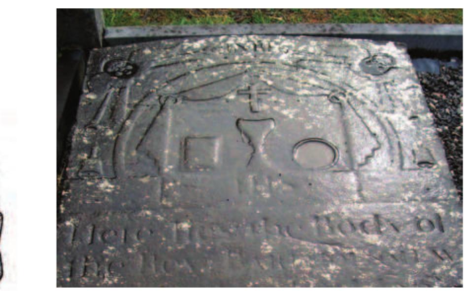 (fig 6) 19th century ledger on a priest's grave, brosna (fig