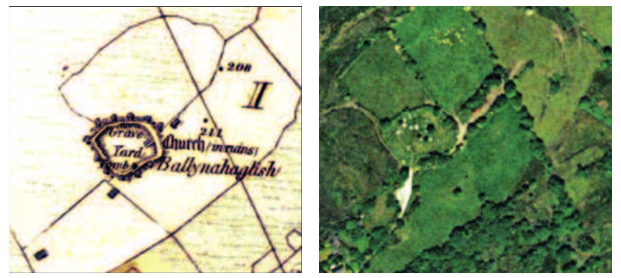 (fig 9) os ist edition 6 inch map showing ballynahaglish