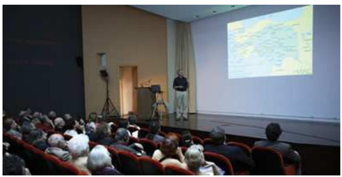 Mark janse gave his lecture at cotsen hall of the american