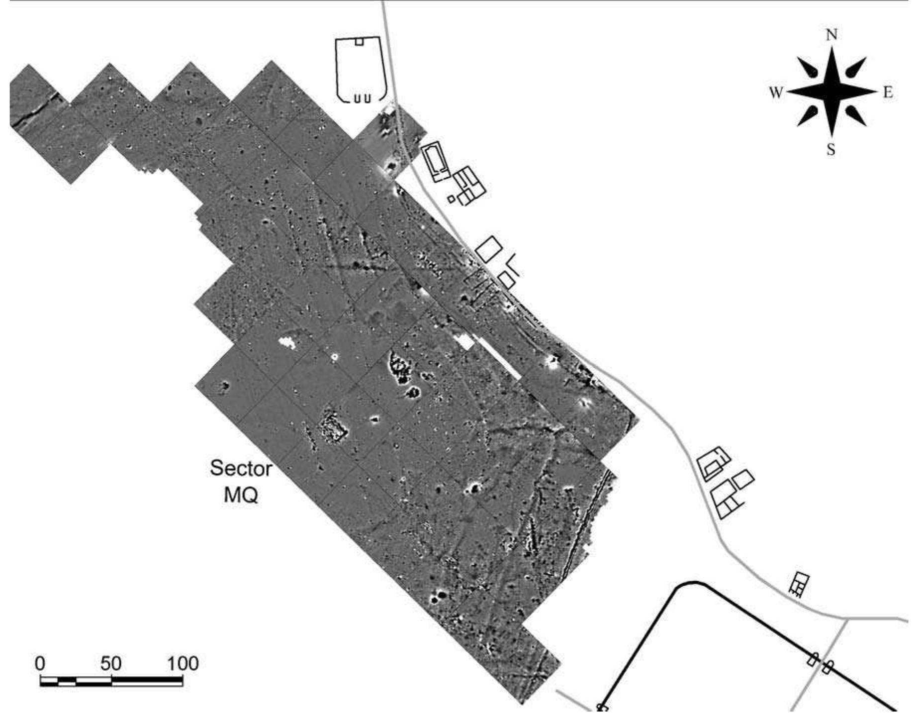 Magnetic map of the sector mq (background map © of the