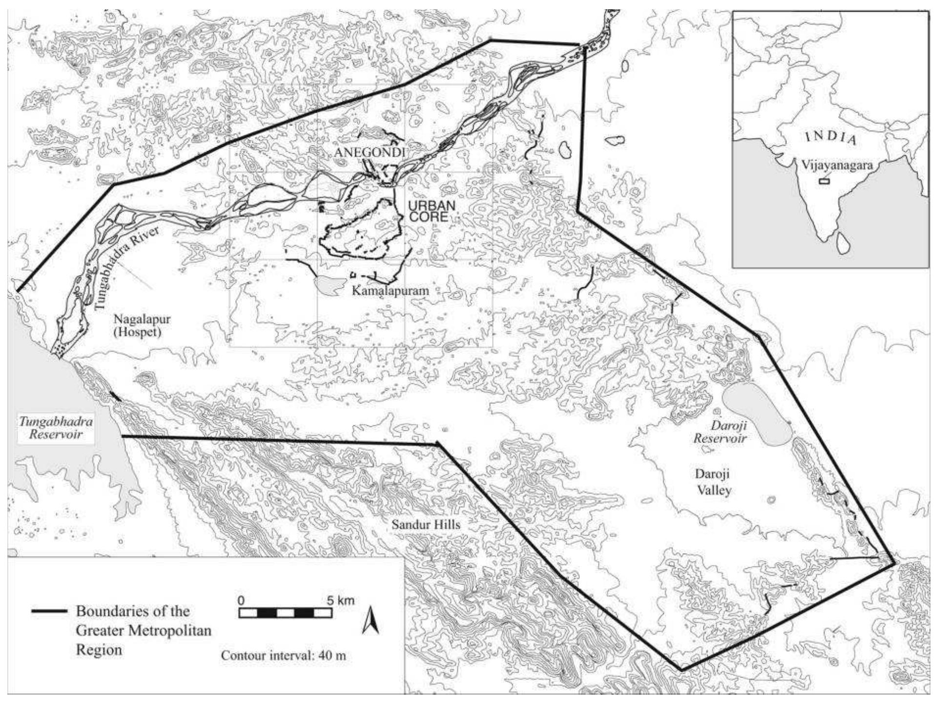 Location of the vijayanagara metropolitan survey project.