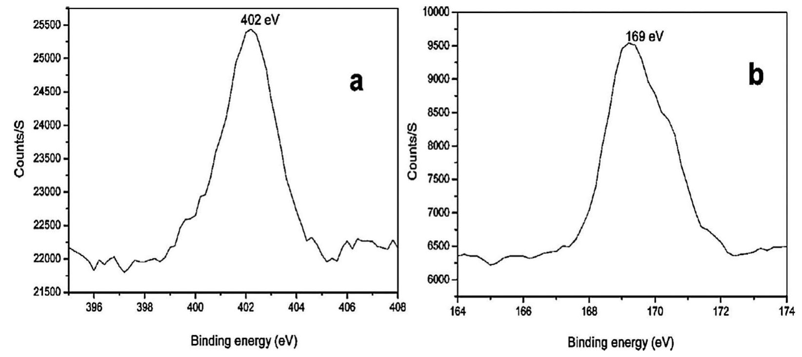 Xps spectra of (a) nitrogen and (b) sulfur in tio2