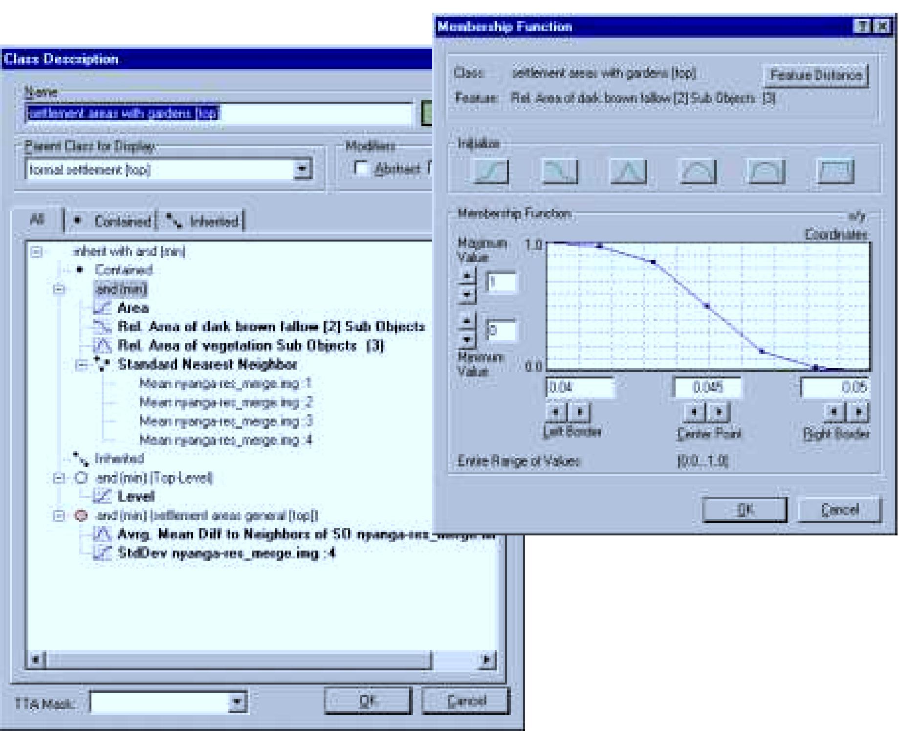 Example of a class and feature description.