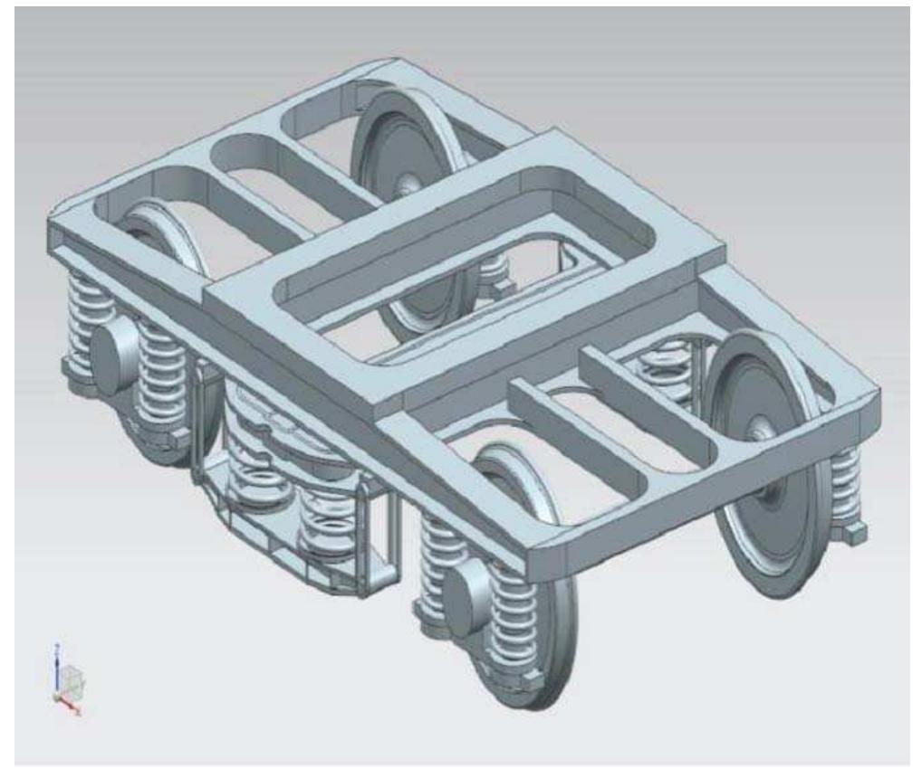 Geometric model of rcf bogie (nx7.5) (see online version for