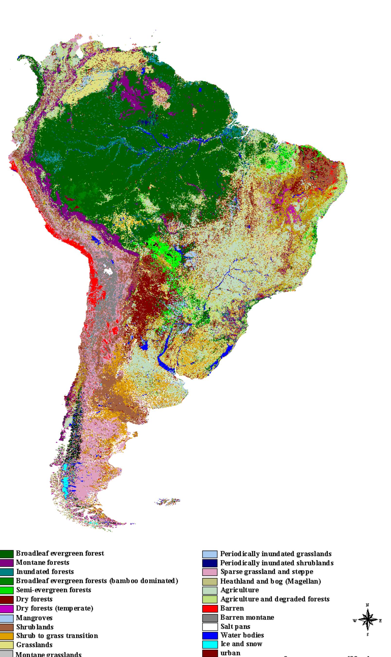 Figure 2 - Vegetation Map of South America