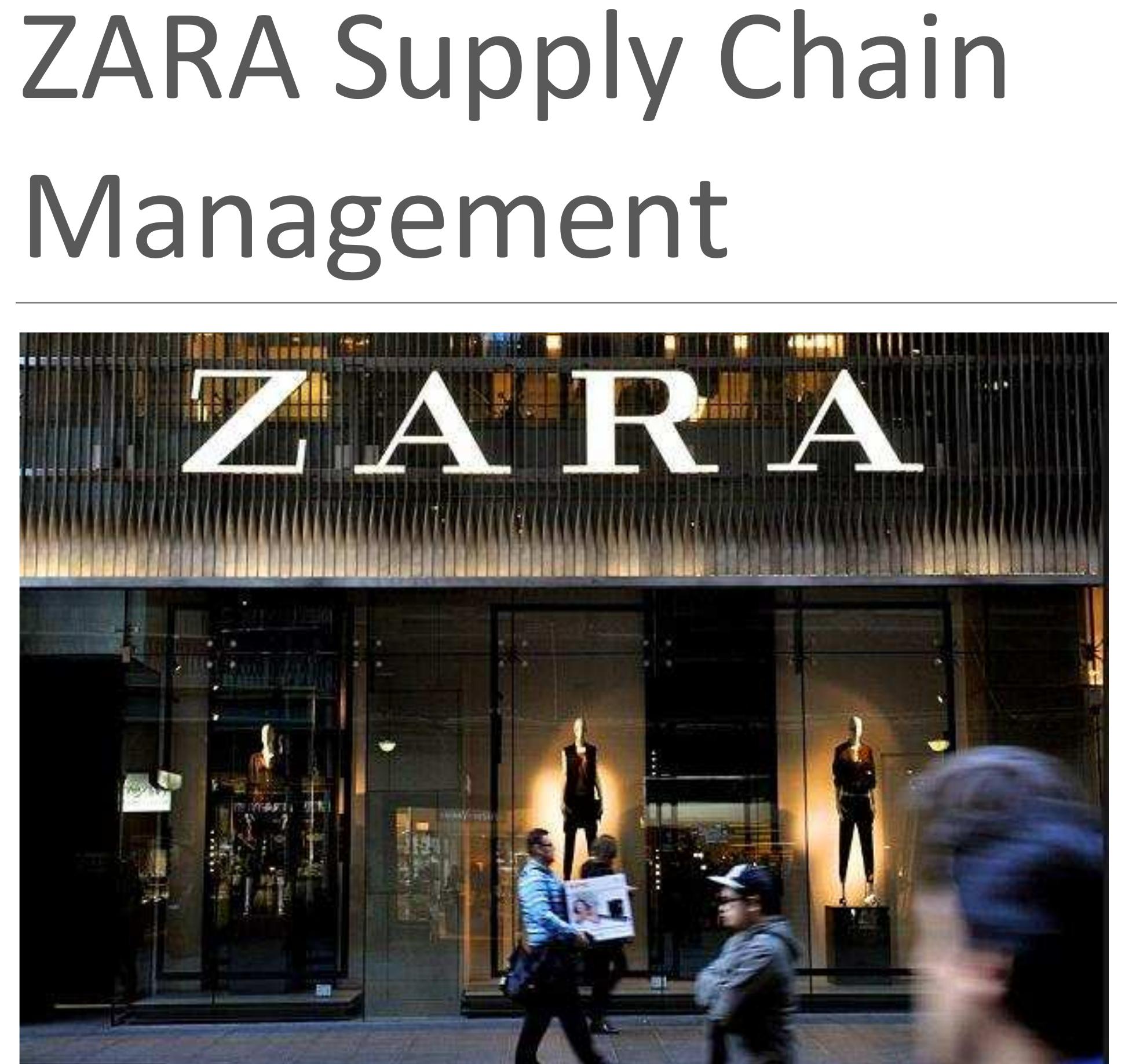 (PDF) Supply chain management of ZARA