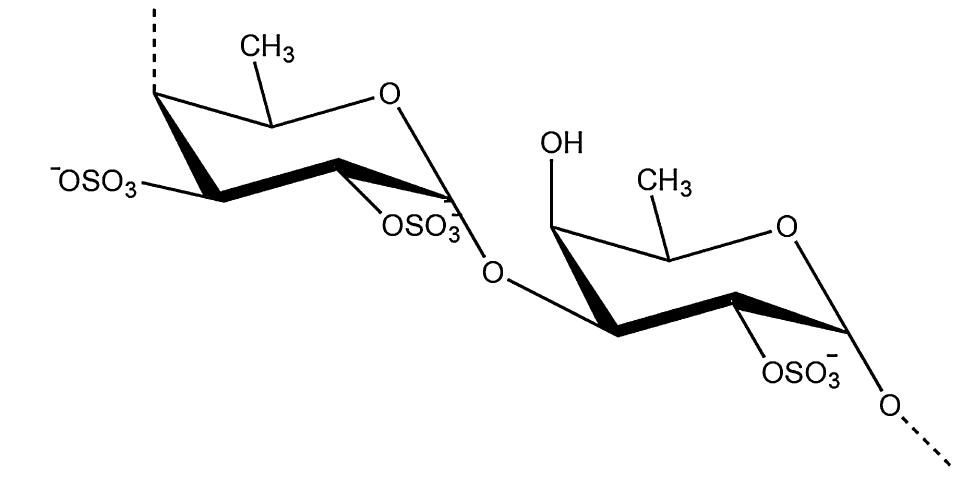 Structure of fucoidan. fucoidan, first isolated by kylin