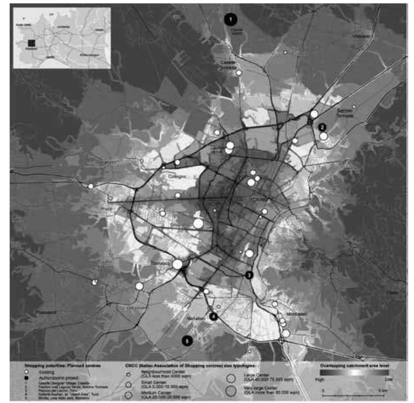 Map of turin’s metropolitan area, showing the overlapping
