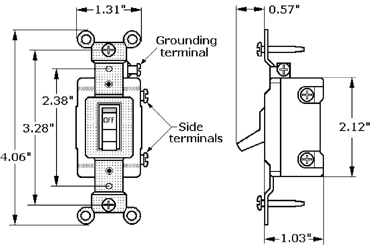 -12 single-pole ac toggle switch rated for 15 a, 120 v ac