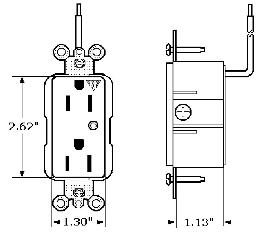 -4 isolated grounding surge protec- tive duplex receptacle
