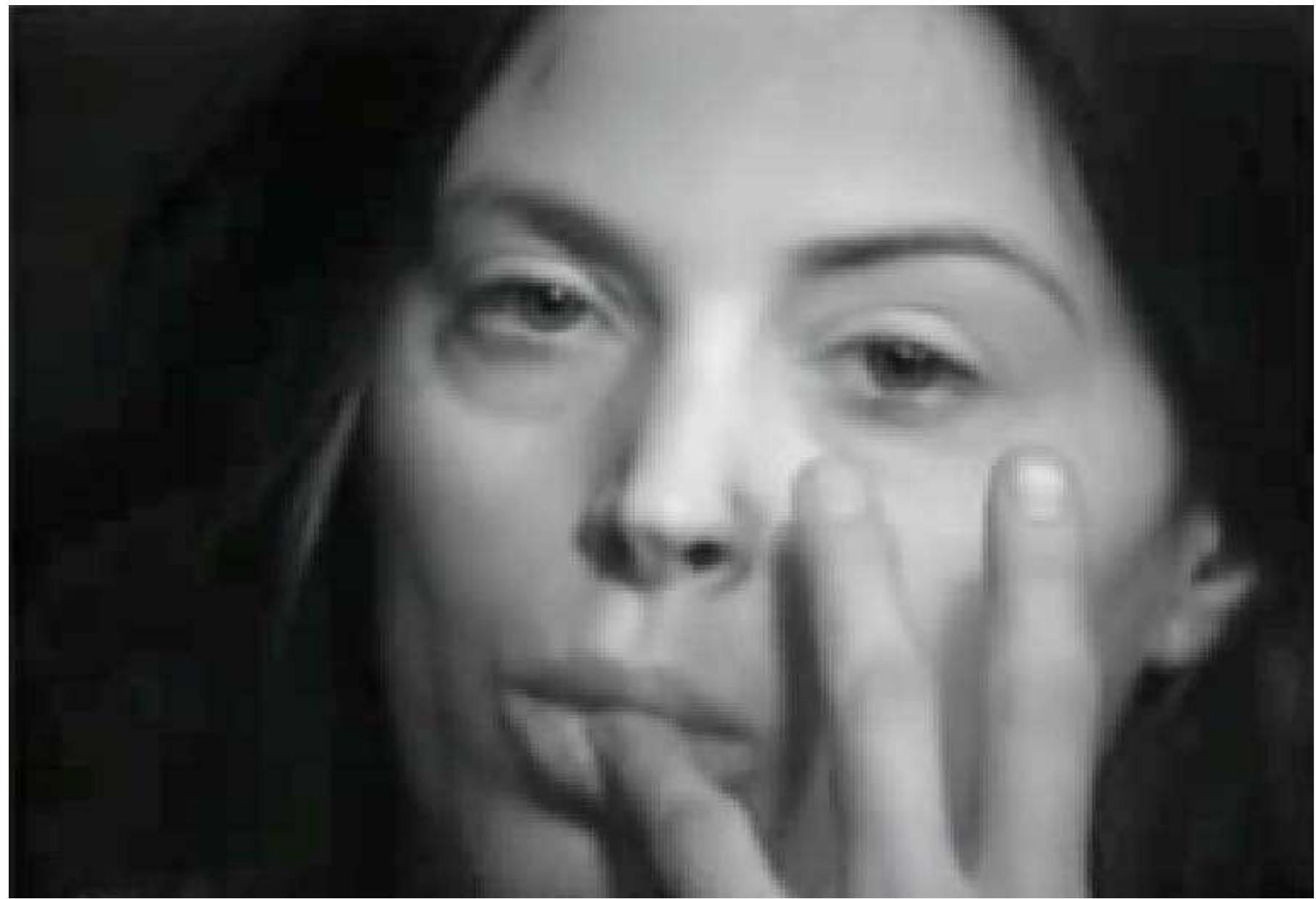 Hannah wilke. video stills from gestures. video. 1974.