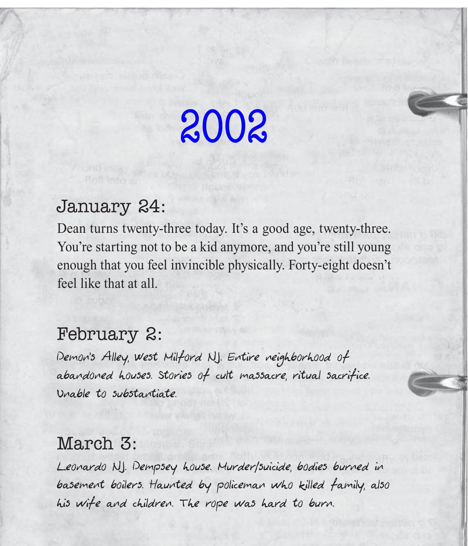 Figure 151 - Alex irvine - john winchester's journal