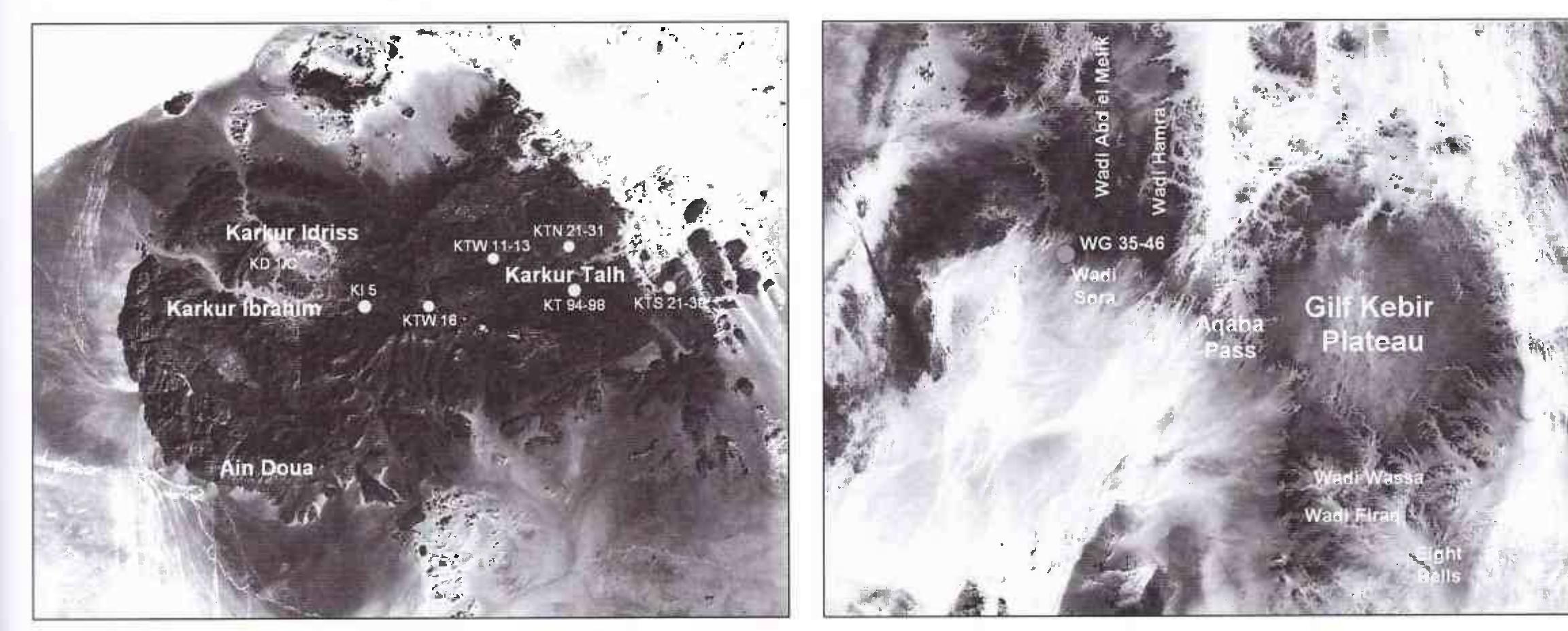Map of jebel uweinat with main new sites. fig. 2 map of the