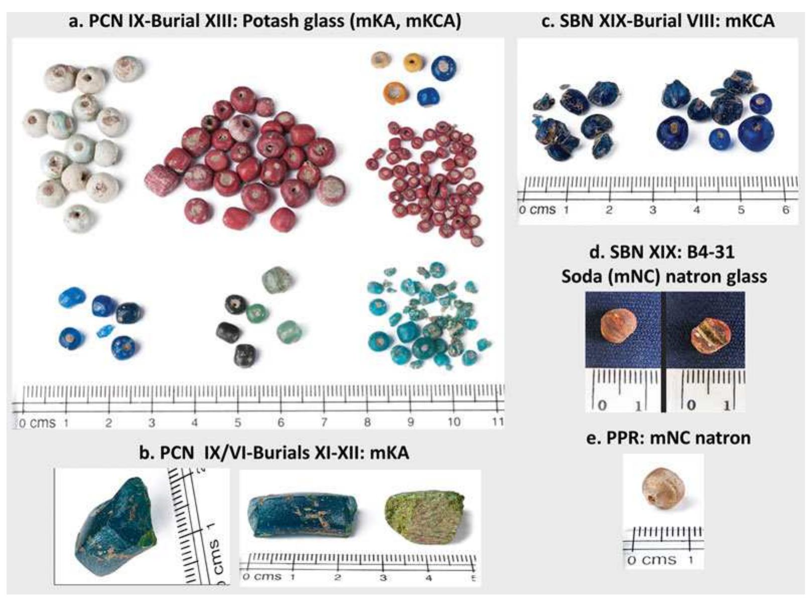 Selection of analysed glass samples.