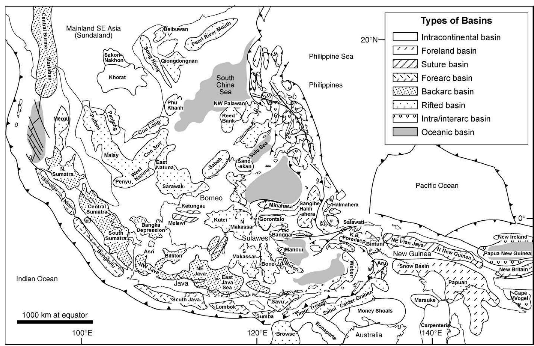 Ficure 1.—plate-tectonic map of se asia showing the