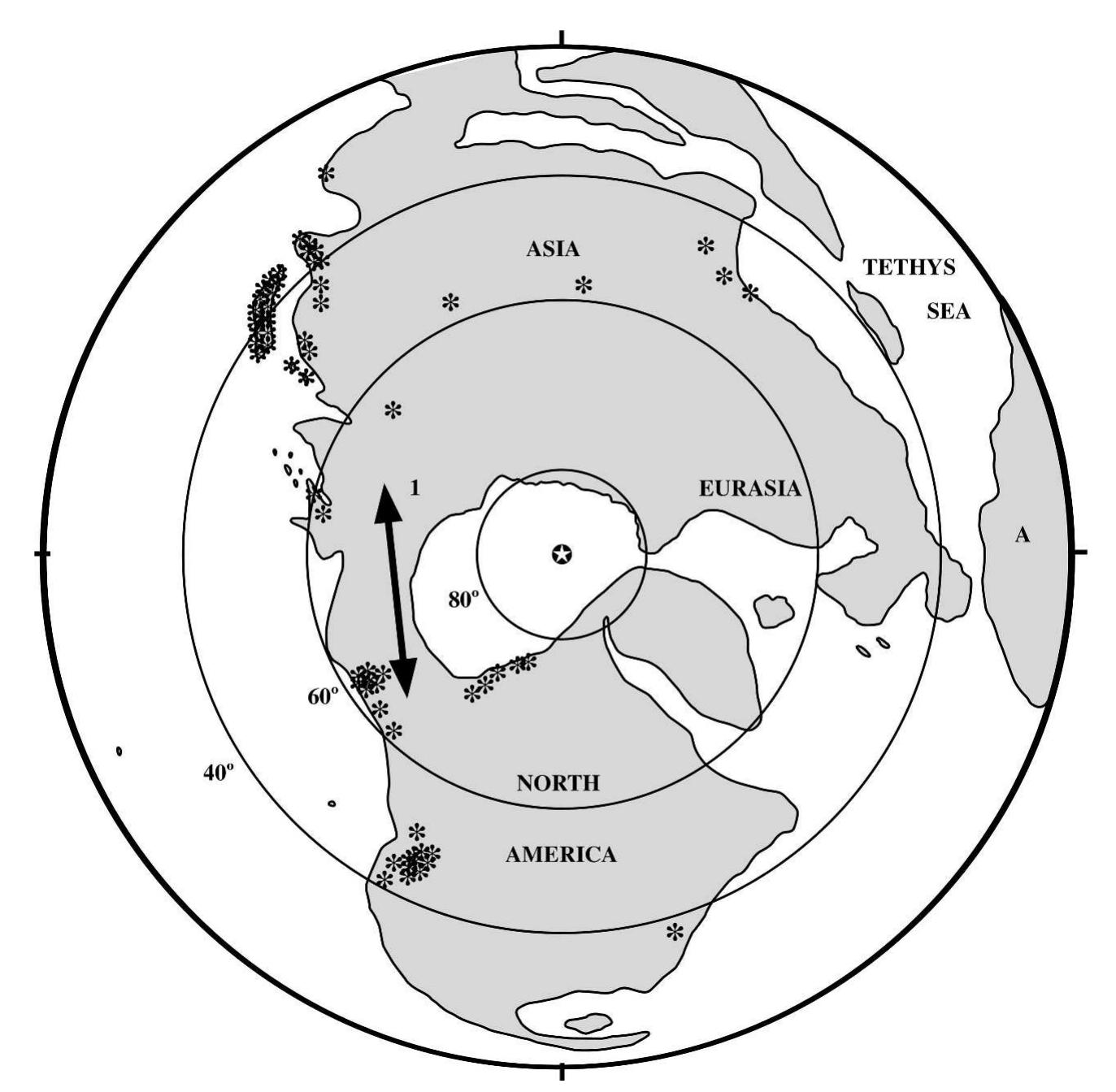 -9. generalized paleogeographic reconstruction of the