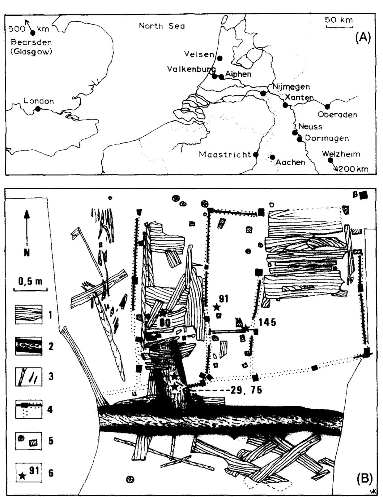 a) map of the netherlands showing the location of alphen