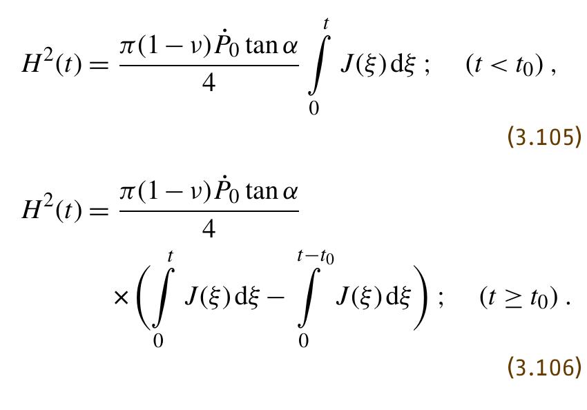 Based on the boltzmann superposition principle and with