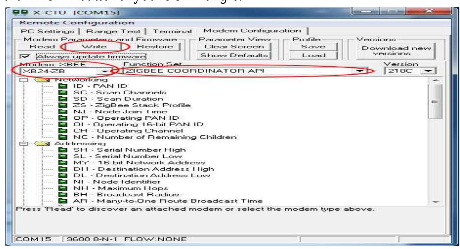 5.5 modem configuration as coordinator
