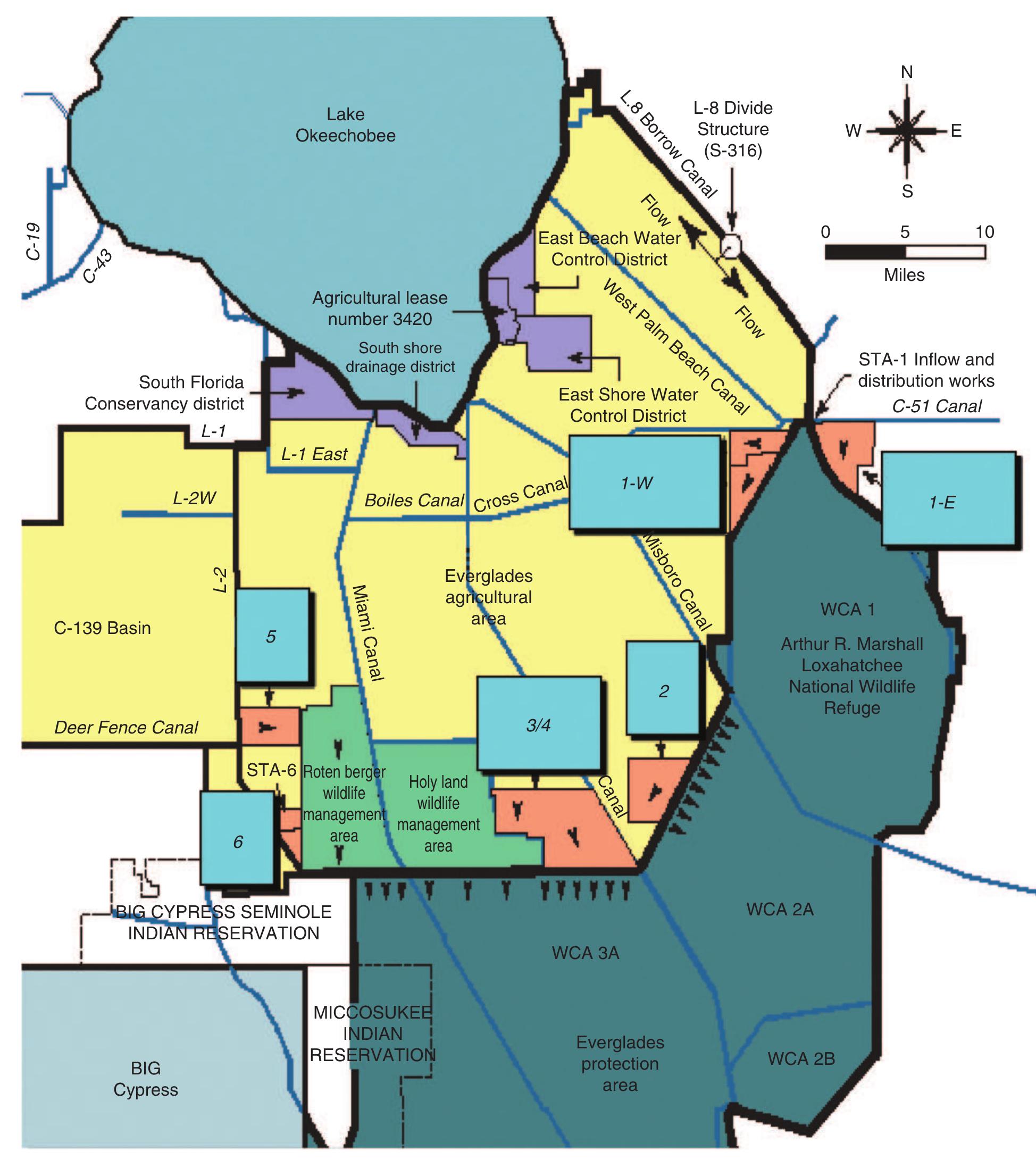 Map of the location of 16,000 ha of stormwater treatement