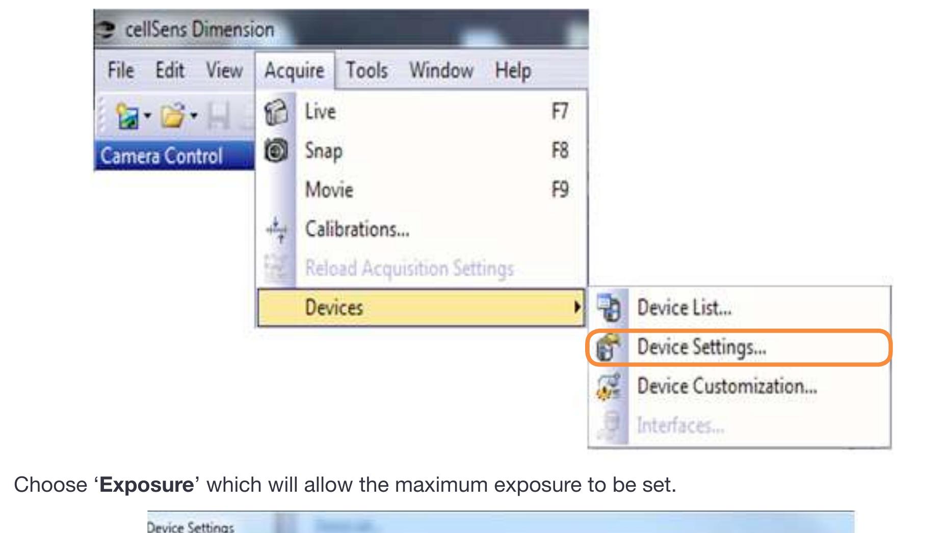 Figure 8 - CellSens Dimension Software