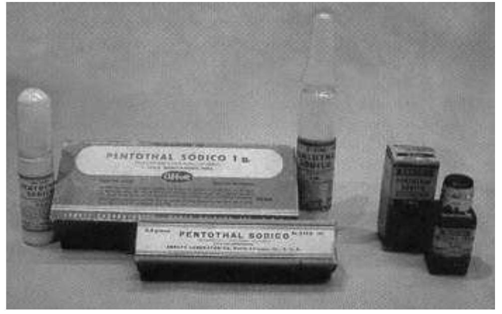 The packaging of abbott pentothal® at the time of its