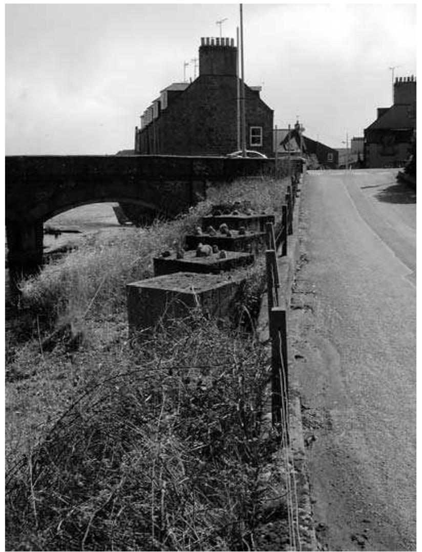 Illus 28 the anti-tank cubes beside the cowie bridge, from