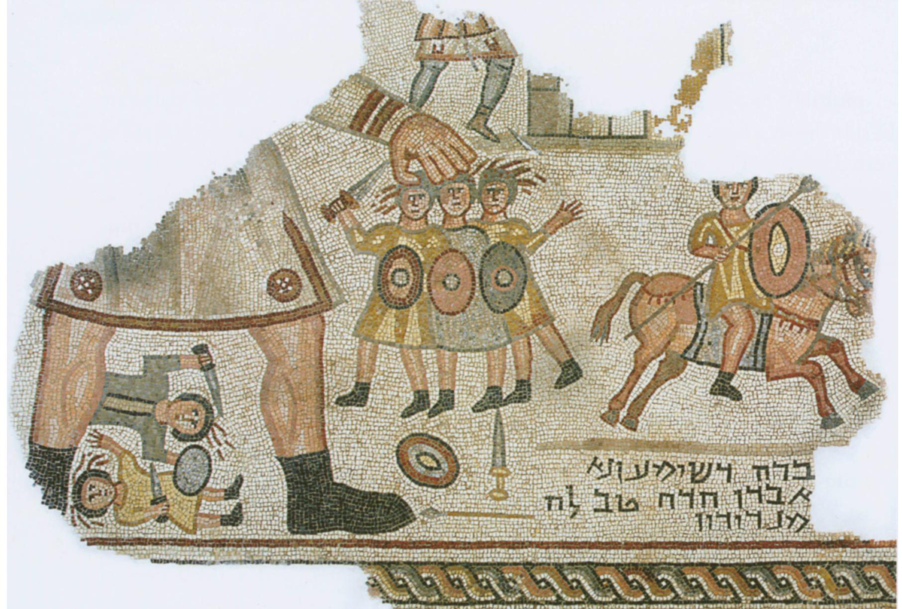 Samson smiting the philistines with the jawbone of an ass,