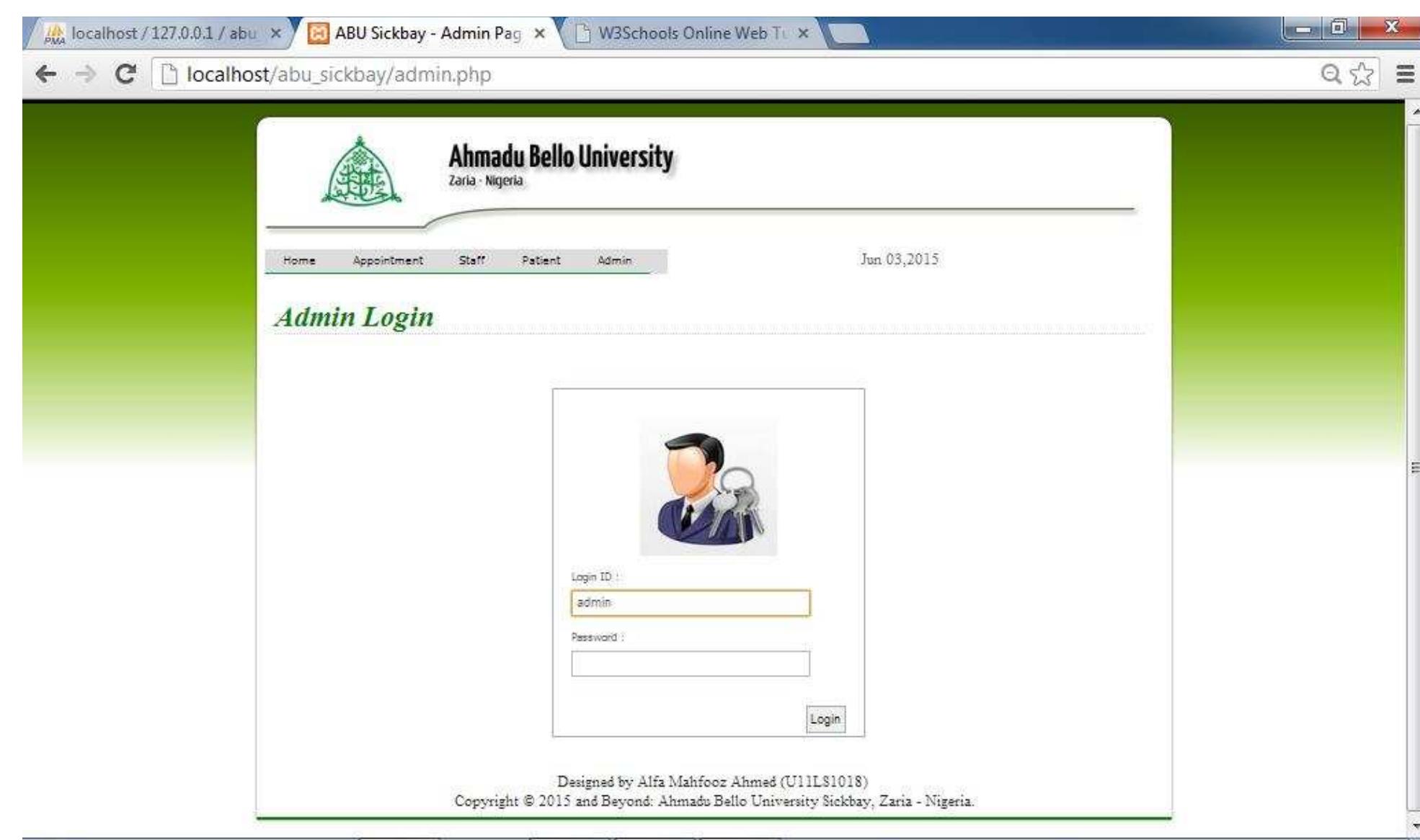 Figure 5 - AUTOMATED CLINIC RECORD MANAGEMENT SYSTEM A CASE