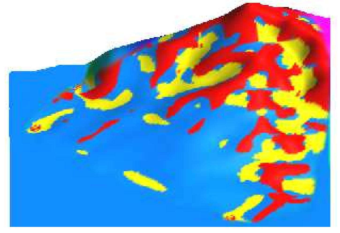 Representation of convex, concave and planar zones of the