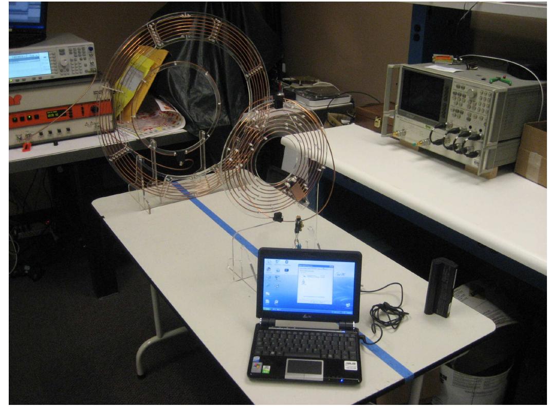 Wirelessly powered laptop computer. the battery has been