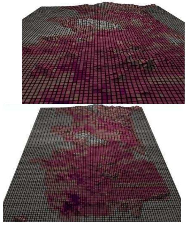 Figure 3 - Introducing Level of Detail to 3D Thematic Maps